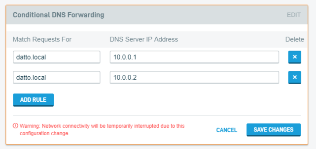 Conditional DNS Forwarding
