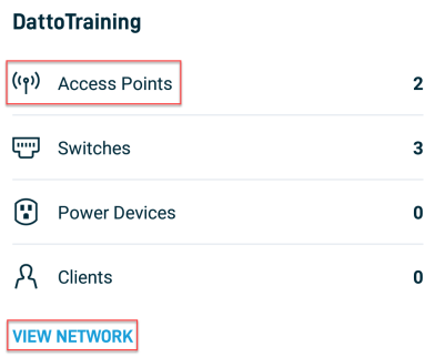 Datto Networking App: Access points