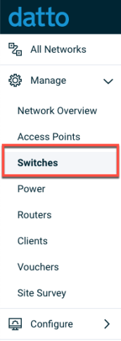Datto Network Manager : Switch port settings