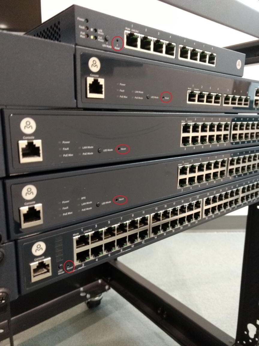 Legacy Open Mesh: Switch Pinhole Reset