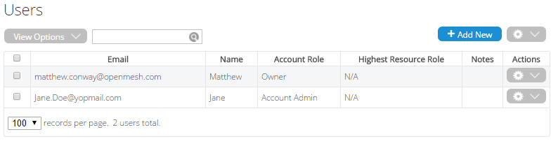 Legacy Open Mesh: Transferring User Management Account Ownership