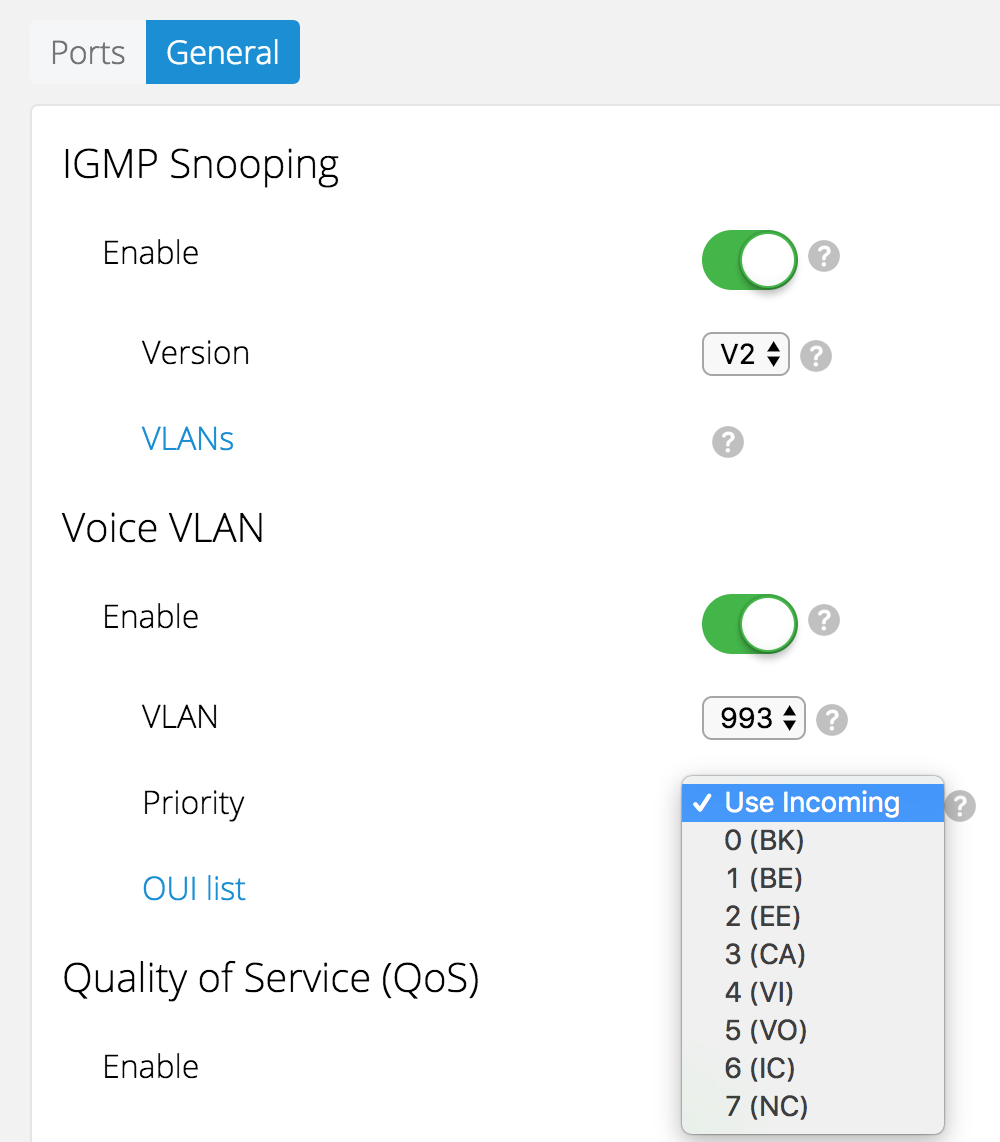 Legacy Open Mesh: Configuring Voice VLANs