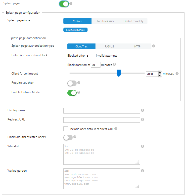 Legacy Open Mesh Using The Cloudtrax Splash Page Editor