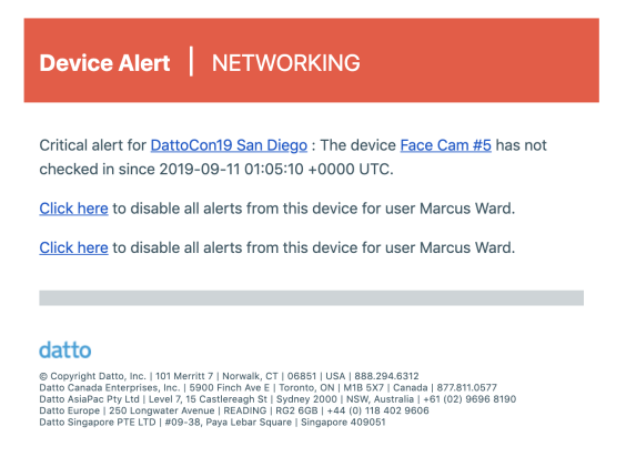 Configuring and receiving critical event alerts