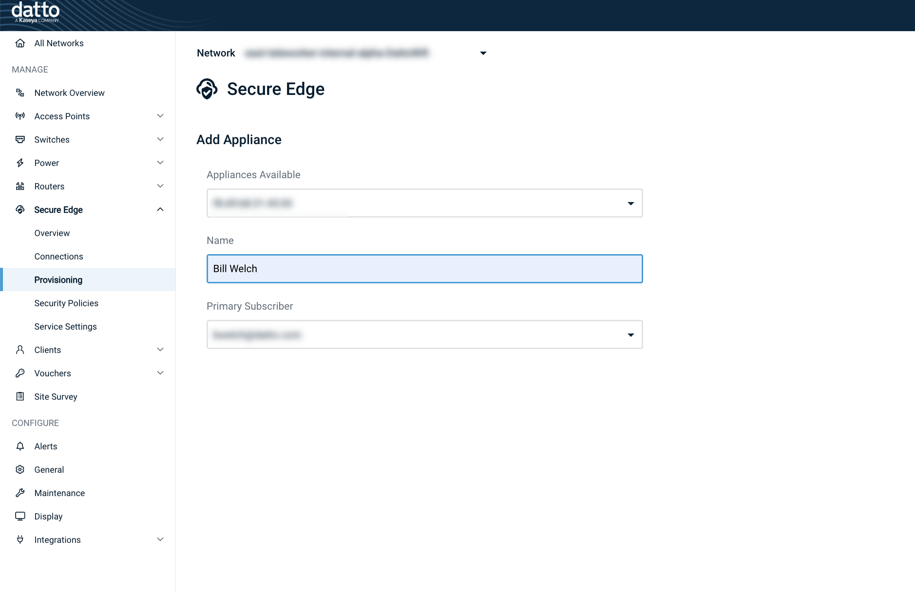 Deploying the Secure Edge appliance