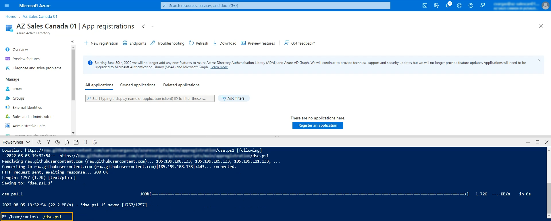 Using PowerShell to configure OIDC with Microsoft Entra ID