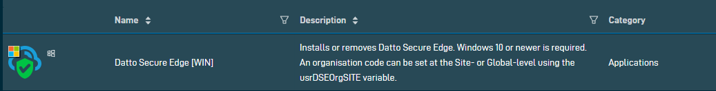 Deploying the Secure Edge softclient via Datto RMM
