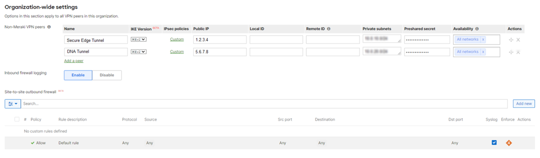 Configuring the Meraki MX series for use with Secure Edge