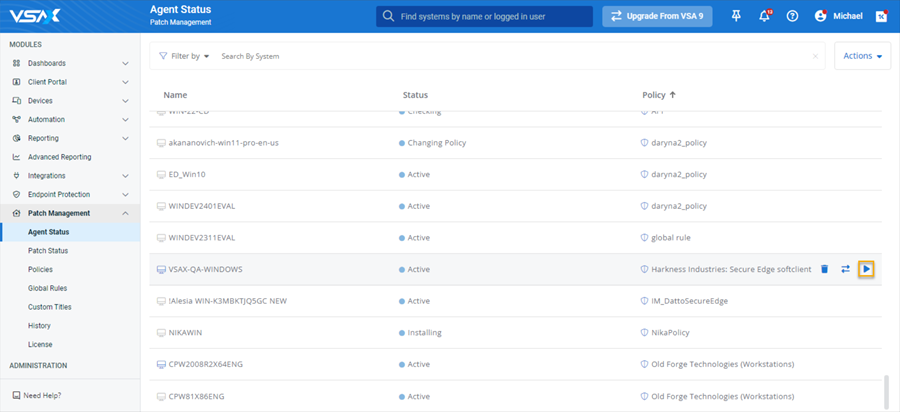 Managing Secure Edge softclient deployments with VSA 10